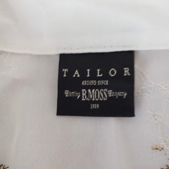 Tailor B. Moss | Tops | B Moss Semi Sheer Silk Chiffon Embroidered ...